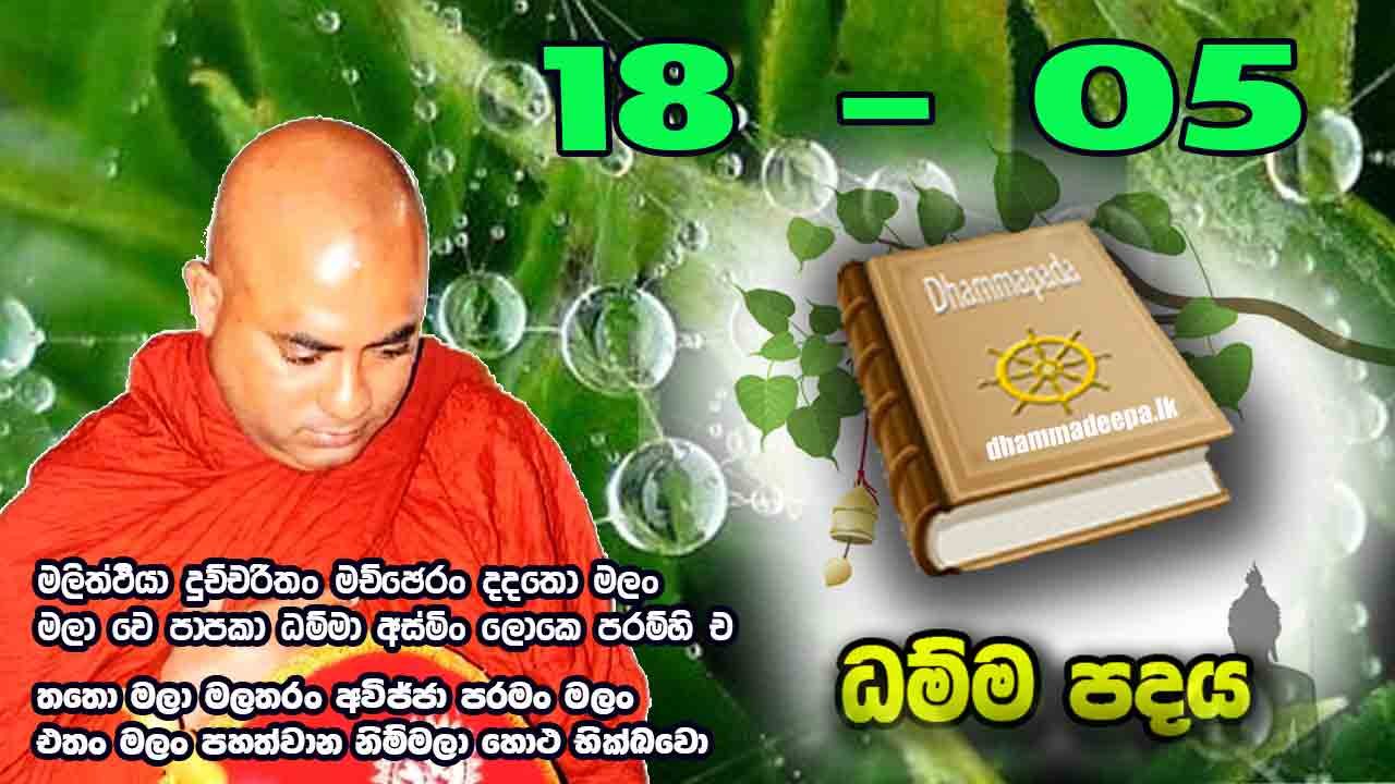 Dhammapadaya ධම්මපදය 18 – 05 – Dhamma Deepa